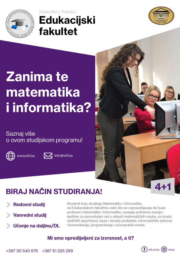 Predstavljamo studijski smjer Matematika i informatika – Edukacijski ...