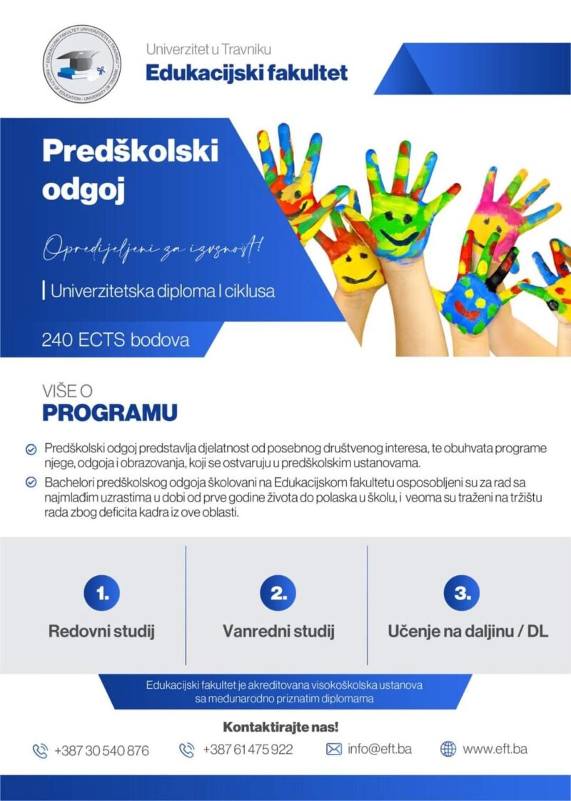 Odgajatelj u vrtiću – najljepši posao na svijetu – Edukacijski fakultet ...